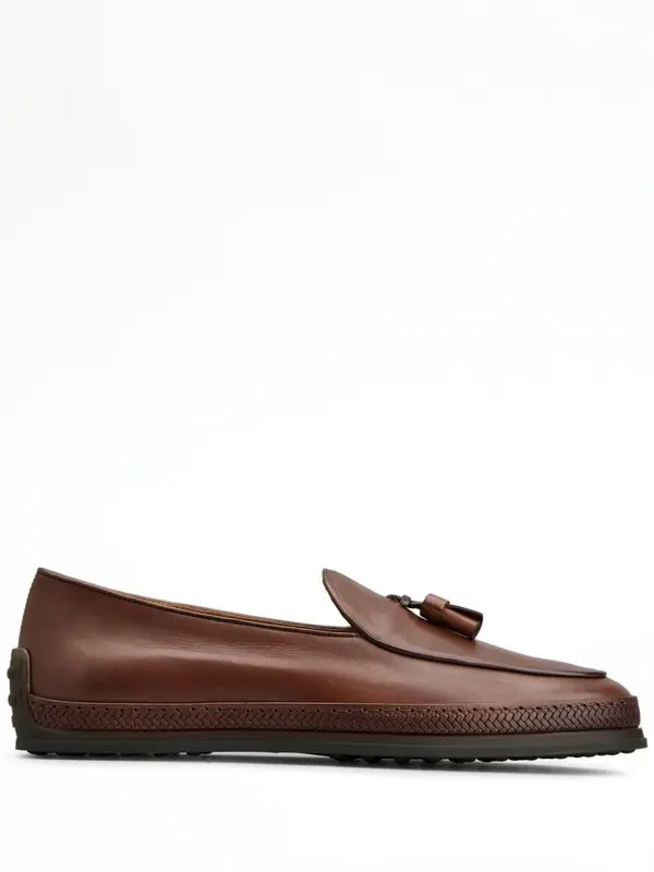 TOD'S Gomma Leather Moccasin Loafers