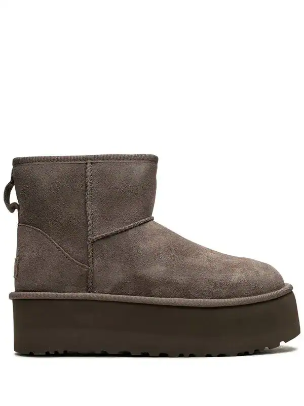 UGG Classic Mini Platform Suede Boots - Grey | Editorialist