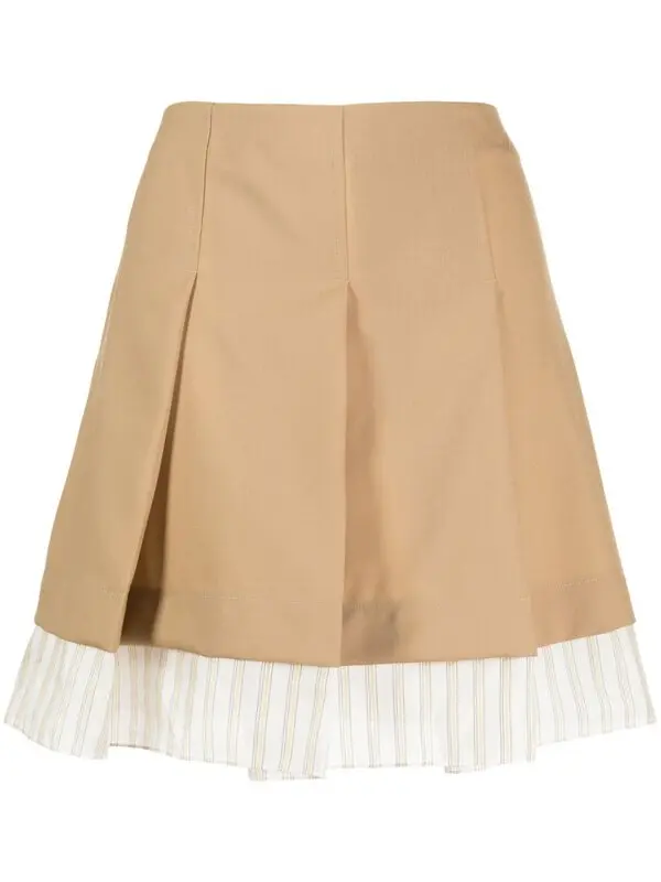 Marni Panelled Pleated Miniskirt