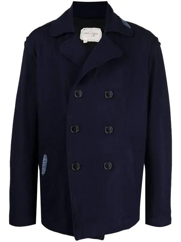 GREG LAUREN Denim-patch Double-breasted Jacket