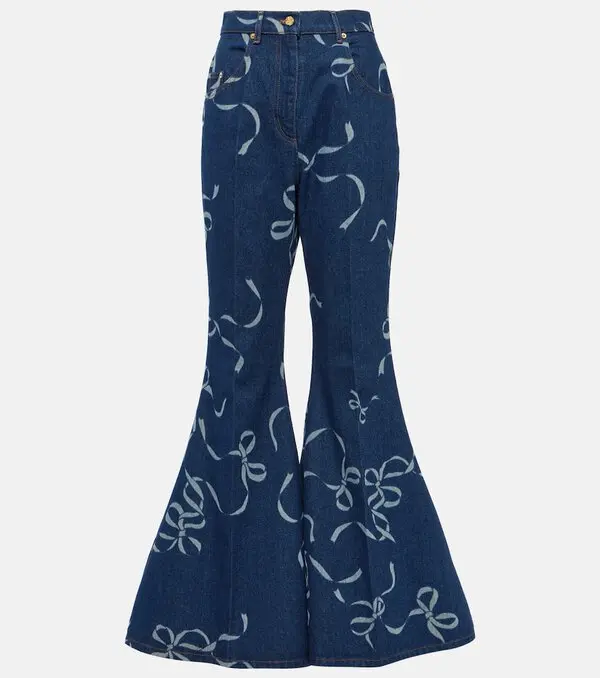 Nina Ricci Printed Flared Jeans