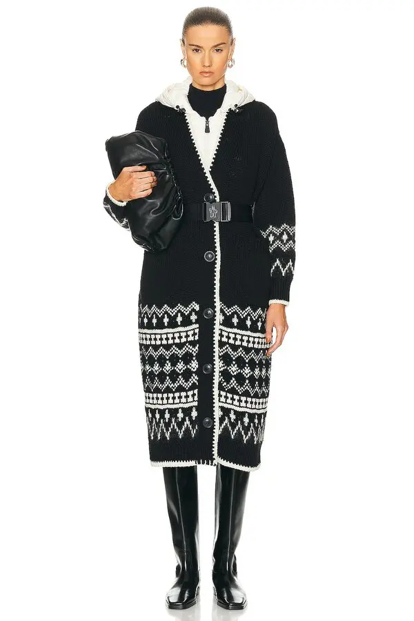 Moncler Layered Knit Cardigan