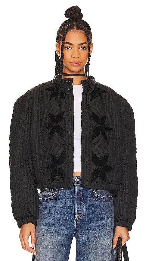 Free People Quinn Quilted Jacket - Black