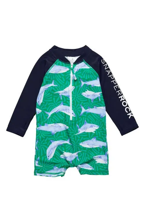 SNAPPER ROCK Reef Shark One-piece Rashguard Swimsuit