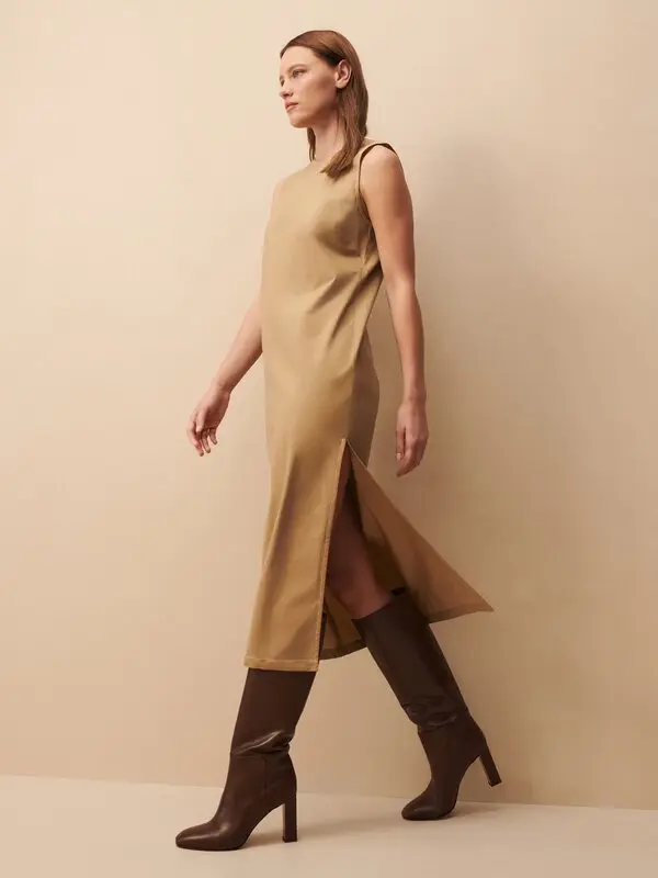 TWP Clothing Delaney Dress - Camel | Editorialist