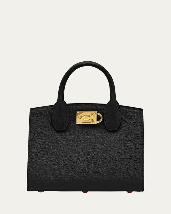 FERRAGAMO Studio Box Mini Top-handle Bag - Nero