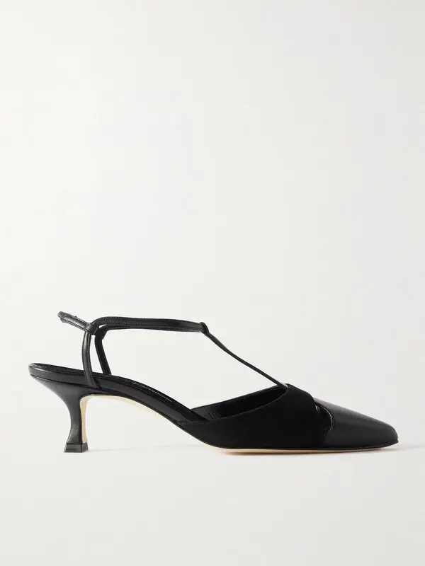 Manolo Blahnik Turgimod 50 Slingback Pumps - Black