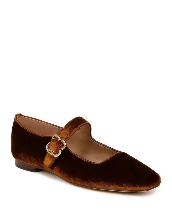 Sam Edelman Michaela Square Toe Mary Jane Flats - Spiced Camel