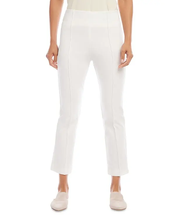 Karen Kane Cropped Seam Front Pants - Off White