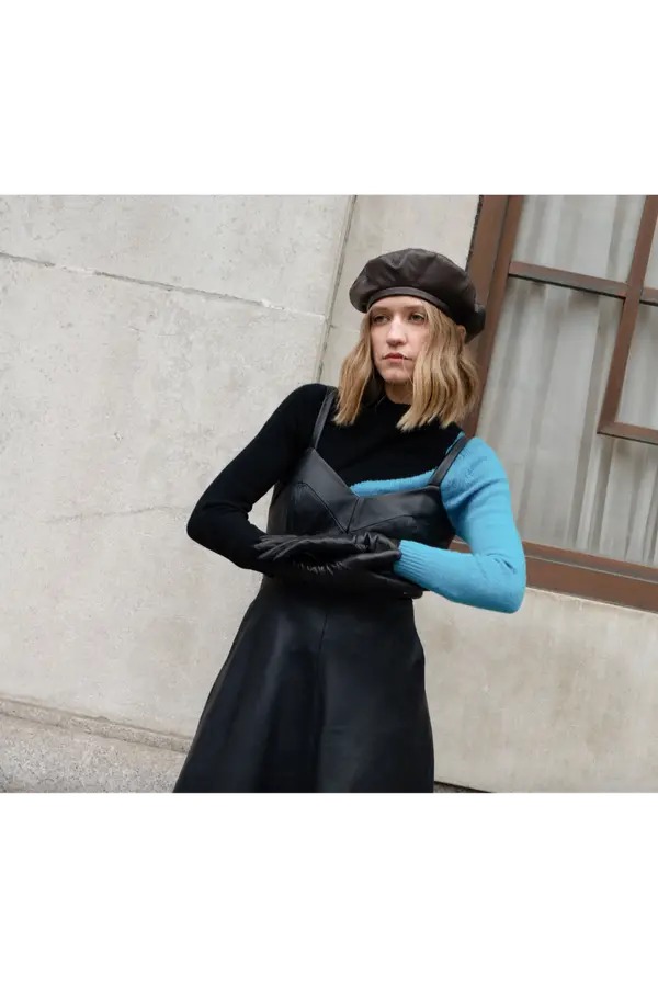 Veda Leather Beret