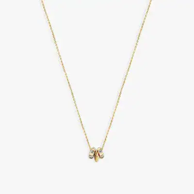 Shinola 14k Gold Rondelle Diamond Necklace Yellow Gold