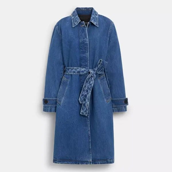 Buy COACH OUTLET Denim Trench - Multi At 65% Off | Editorialist