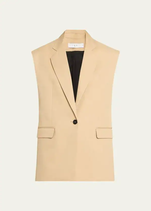 Iro Paris Viria Suiting Vest Camel Editorialist