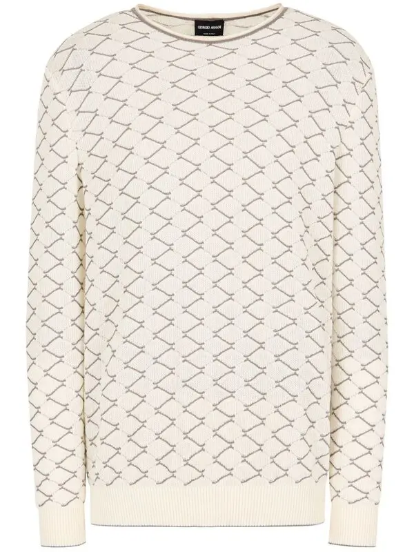 Giorgio Armani Zigzag-embroidered Jumper