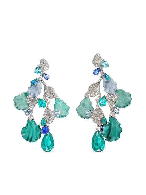 ANABELA CHAN 18kt White Gold Vermeil Poseidon Multi-stone Earrings