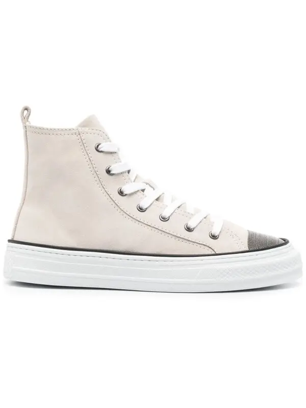 Brunello Cucinelli Monili Embellished High-top Sneakers