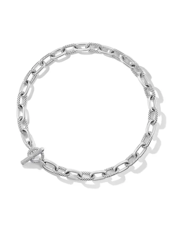 David Yurman Sterling Dy Madison Diamond Necklace - Silver