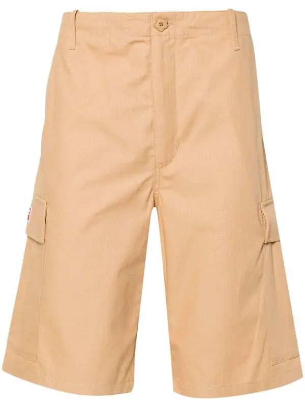 Kenzo Mid-rise Cargo Shorts - Brown