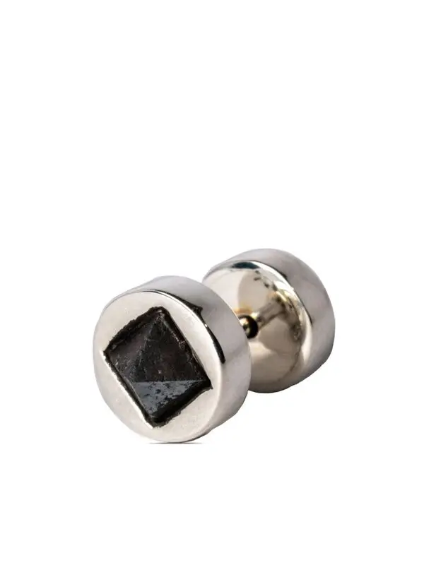 PARTS OF FOUR Crystal Pyramid Stud Earring - Silver