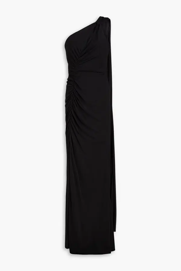Marchesa One-shoulder Jersey Gown