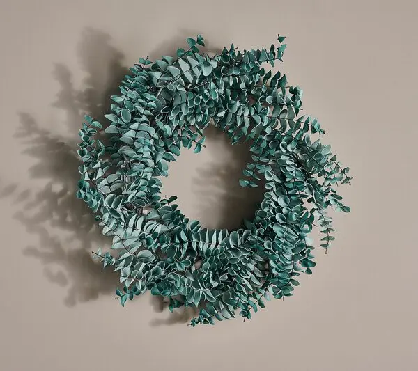 VALERIE PARR HILL 22' Soft Touch Water Color Eucalyptus Wreath Valerie
