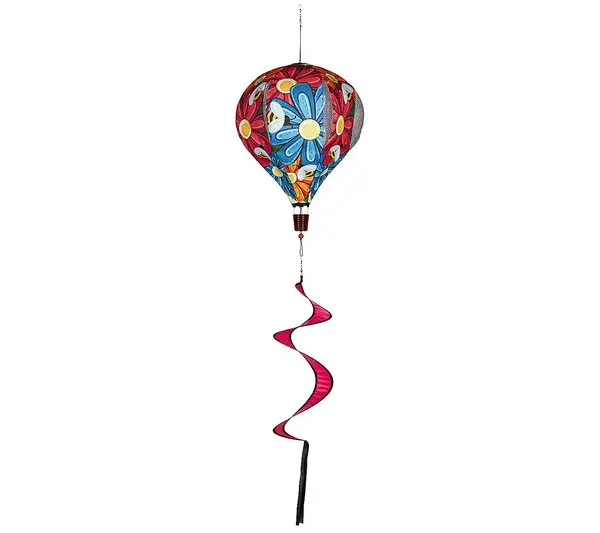 EVERGREEN Spring Floral Burlap Balloon Spinner - One-color | Editorialist