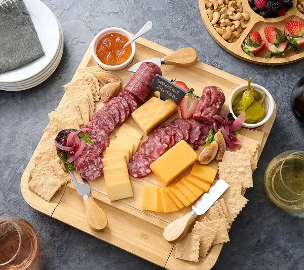 SERGIO'S 6-pc Charcuterie Pairing W/ Board & Knife Set