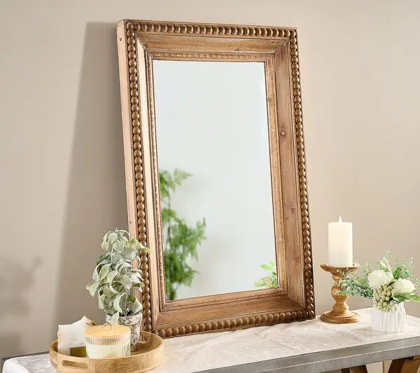 VALERIE PARR HILL 36' Rectangular Mirror With Beaded Accent Valerie