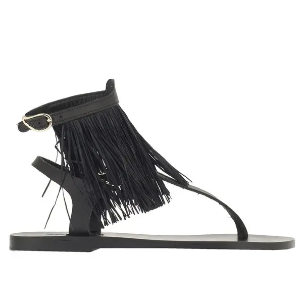 ANCIENT GREEK SANDALS Hula Houp Sandal - Black