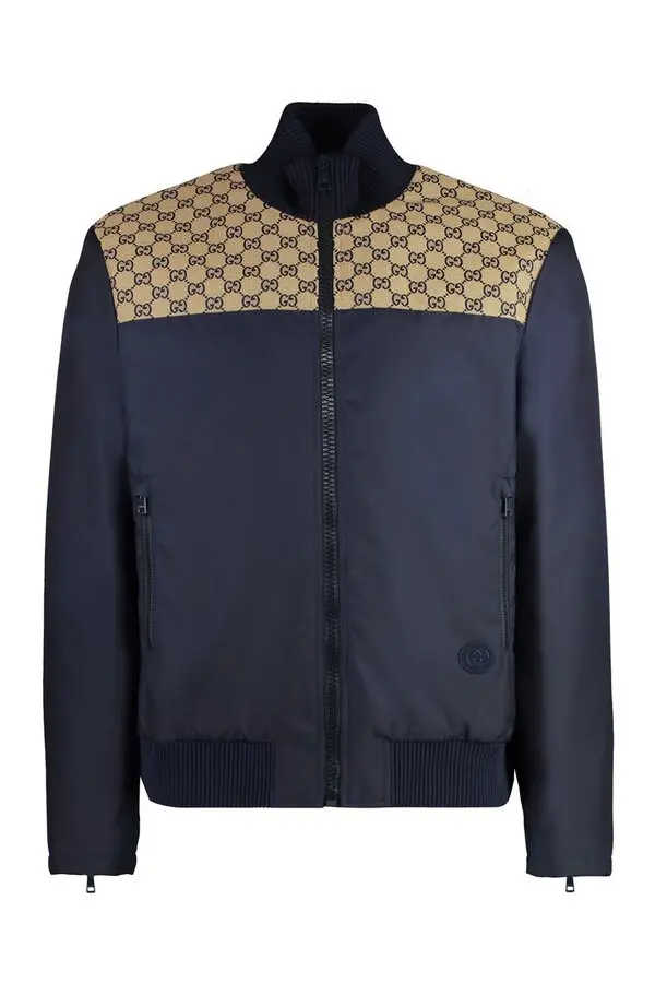 Buy Gucci Nylon Bomber Jacket - Blue At 33% Off | Editorialist