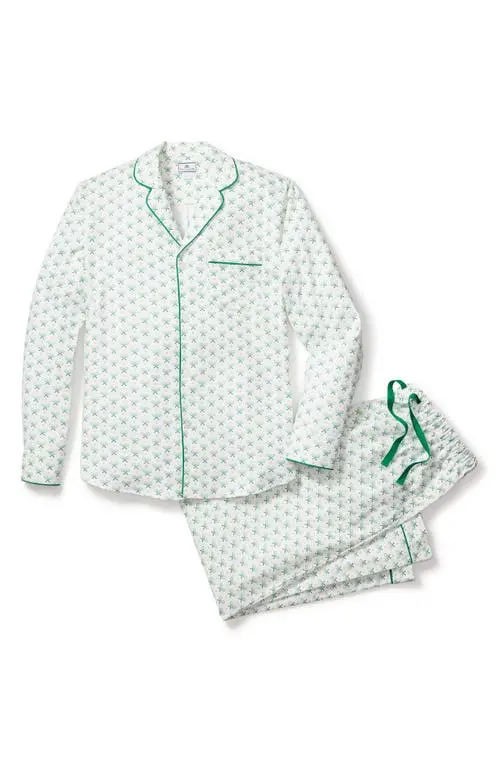 PETITE PLUME Match Point Cotton Pajamas - Green