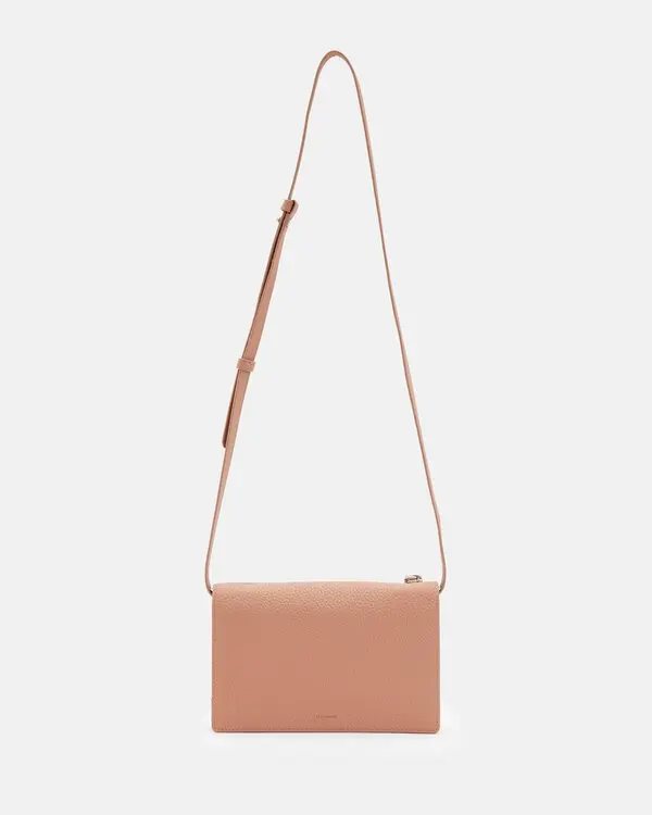 Buy All Saints Fetch Chain Leather Wallet Crossbody Bag - Terracotta ...