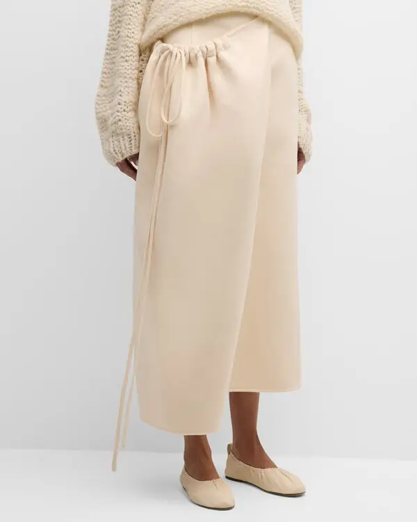 THE ROW Silon Cashmere-blend Maxi Skirt - Papyrus | Editorialist