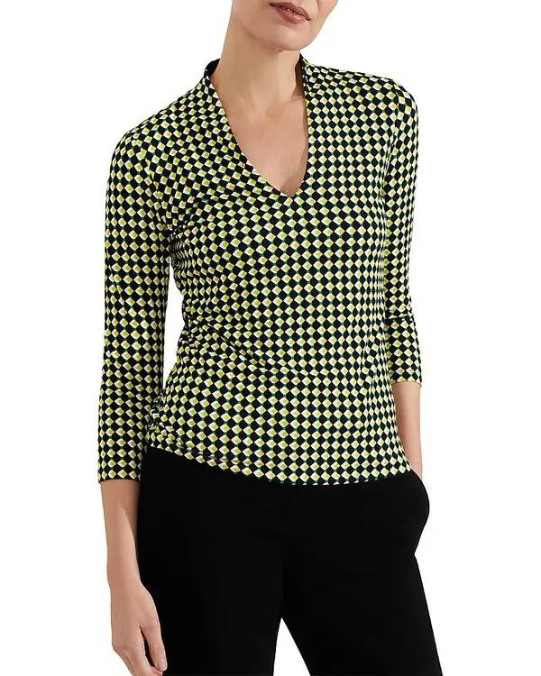 HOBBS LONDON Aimee Printed Top - Green Mult