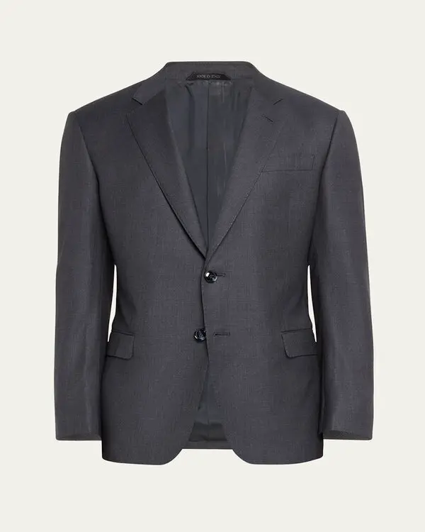 Giorgio Armani Micro-pattern Wool Suit