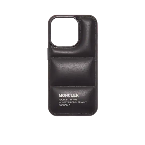 Moncler Nakoa Leather Phone Case - Black | Editorialist