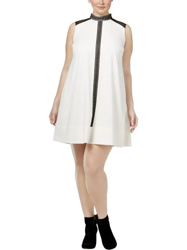 Buy Rachel Rachel Roy Plus Crochet Trim Sleeveless Babydoll Dress - White At 59% Off | Editorialist