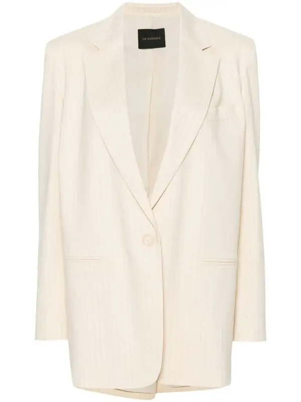 Andamane Single-breasted Pinstriped Blazer