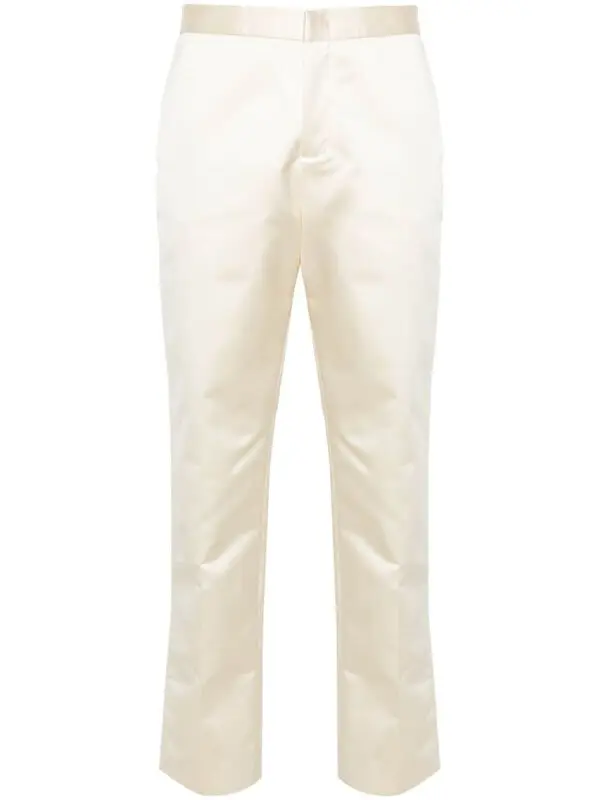 Fabiana Filippi Tailored Satin Trousers - Neutrals