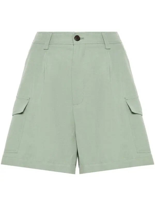 Woolrich Pleated Cargo Shorts - Green