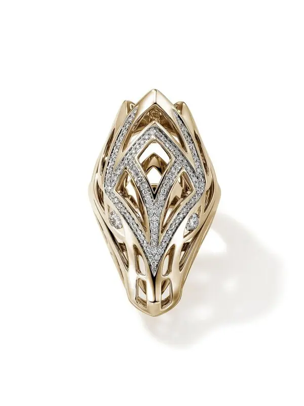 John Hardy 14kt Yellow Naga Saddle Ring