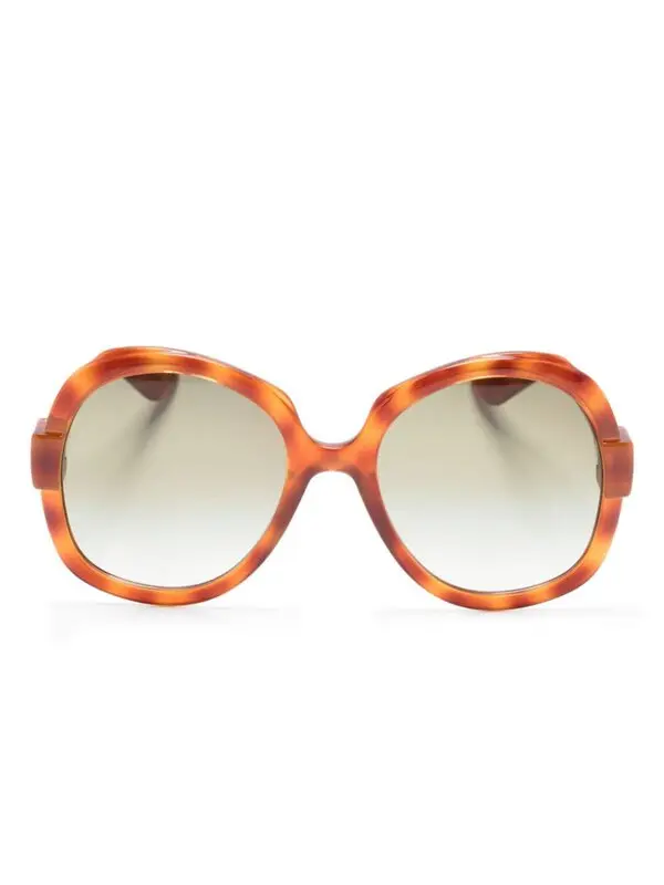 Gucci Logo-engraved Oversized Sunglasses
