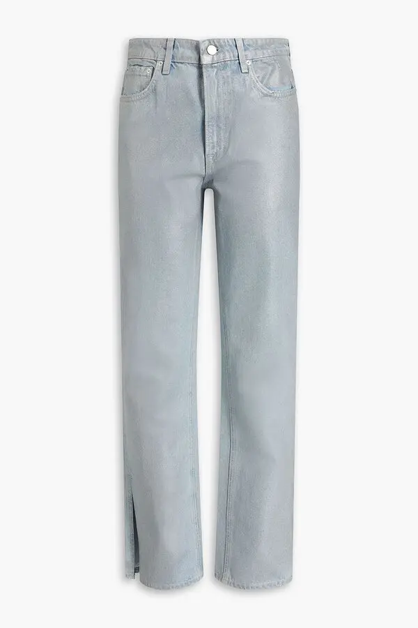 GRLFRND Harlow Coated Straight-leg Jeans