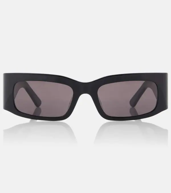 Balenciaga Logo Rectangular Sunglasses