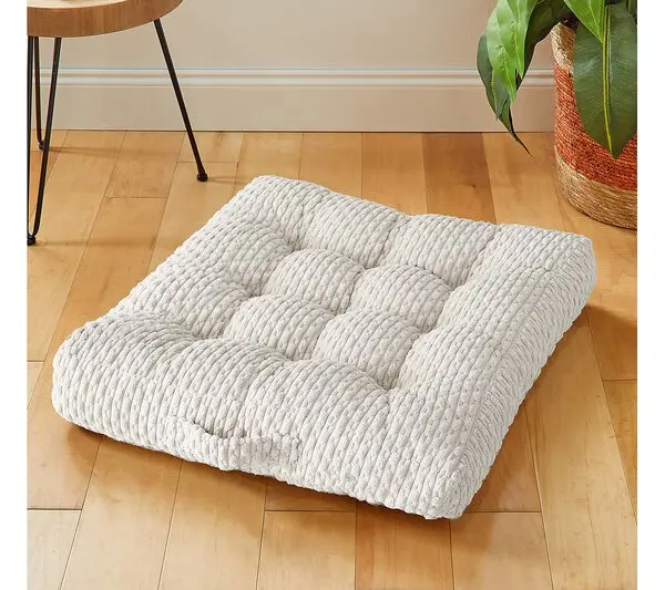 SORRA HOME Indoor Corduroy Tufted Floor Pillow Ingle