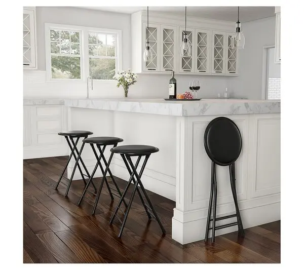 TRADEMARK HOME Set Of 4 Counter Height 24' Back Less Stools