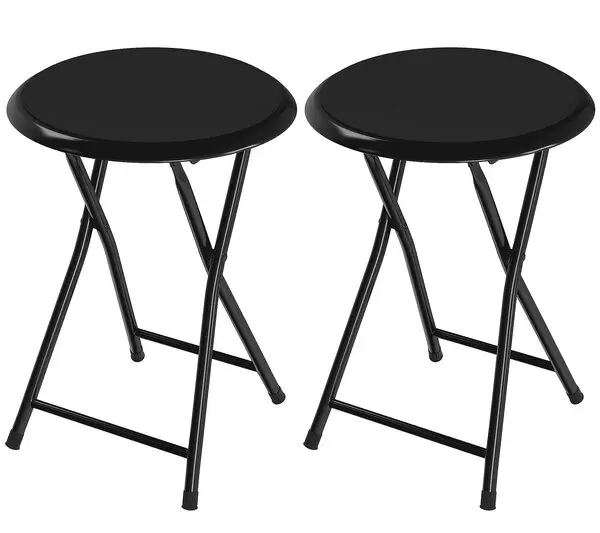 TRADEMARK HOME 2 Folding Bar Stools Heavy-duty 8' Stool