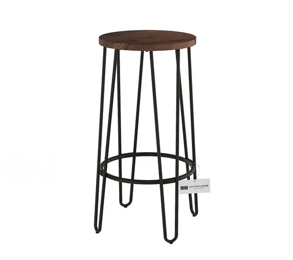 LAVISH HOME 2 Counter-height Bar Stools With Ha Irpin Legs