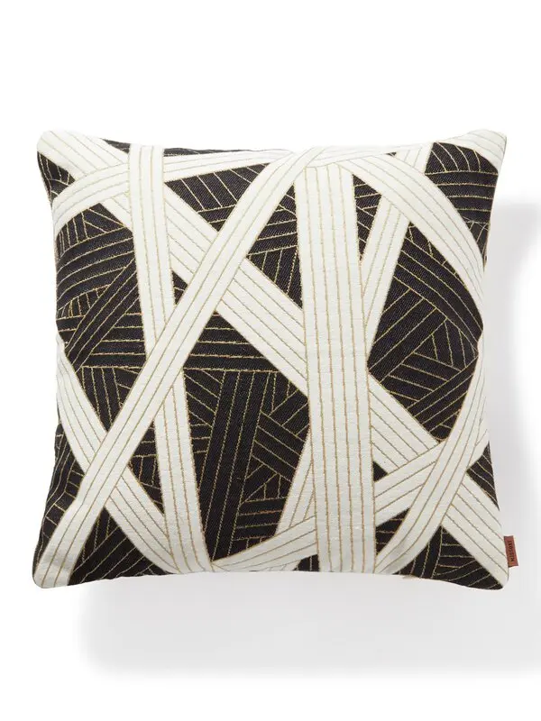 Missoni Nastri Jacquard Cotton-blend Jacquard Down Cushion - Black