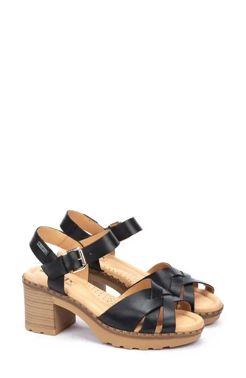 Pikolinos Canarias Ankle Strap Sandal - Black